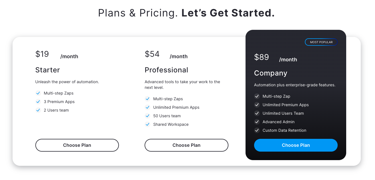 Comparison Cards | Orion