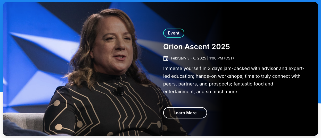 Featured Event Card | Orion